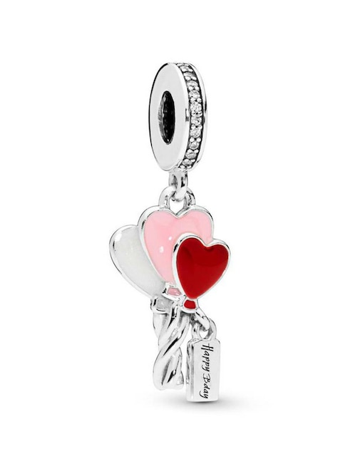 Charm de corazón Pandora de plata zirconia cúbica 1