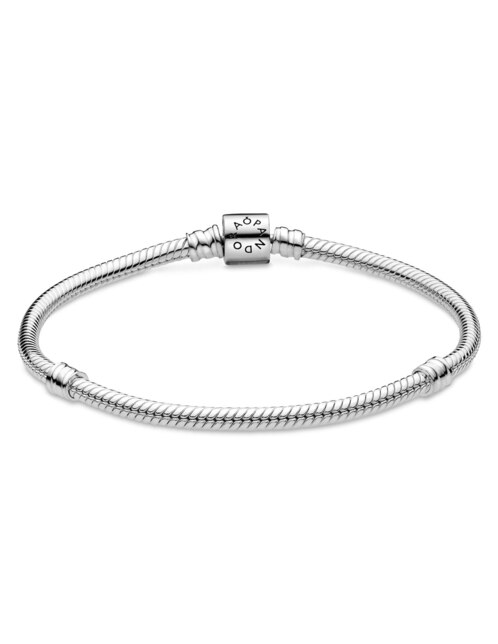 Brazalete Pandora de plata con acabado lustre 2