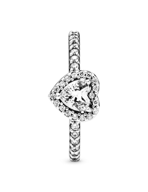 Anillo multi gemas de corazón Pandora P 925 de plata diamante pavé 2