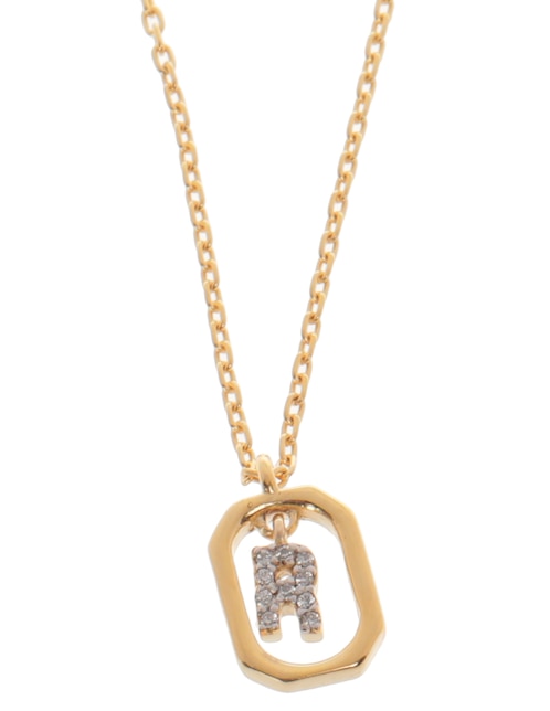 Collar de letra r P D Paola de plata P 925 1