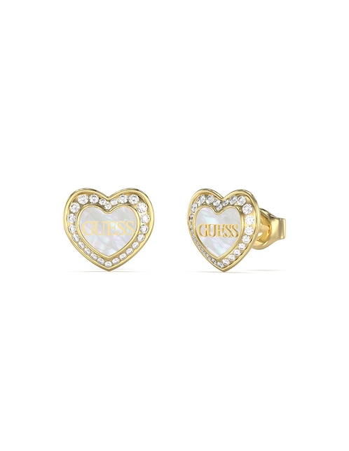 Broqueles de corazón Guess Amami con acabado brillante circonita 1