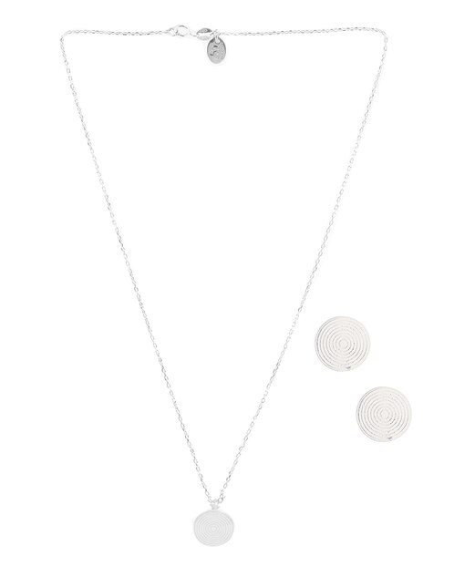 Aretes y collar circular Mauricio Serrano Jewelry de plata P925 1