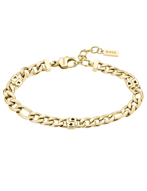 Brazalete Hugo Boss Double B Infinite con acabado liso 1