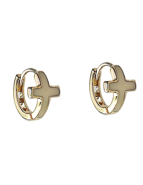 Aretes de cruz Sofia Blum de plata P 925 con acabado esmaltado 1
