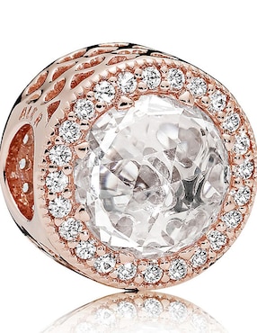 Charm Pandora de oro rosa Zirconia Cúbica