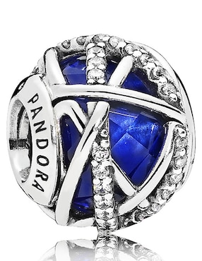 Charm de plata P925 Pandora Galaxia Azul