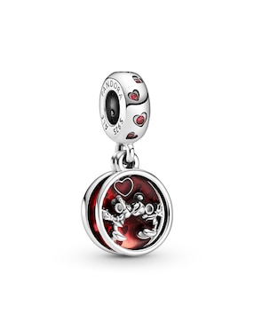 Charm irregular Pandora de plata P925 zirconia cúbica