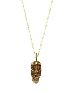 Dije de calavera Mauricio Serrano Jewelry Guerrero de plata P925