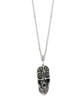 Dije de calavera Mauricio Serrano Jewelry Guerrero de plata P925