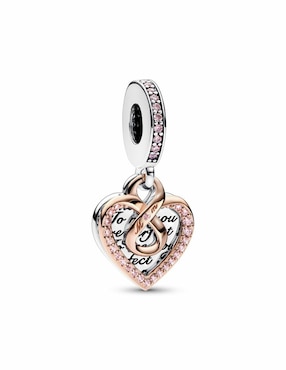 Charm de corazón Pandora Moments de plata P925 zirconia cúbica