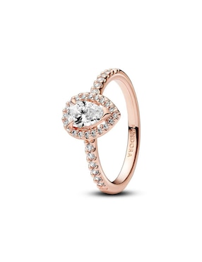 Anillo Pandora Timeless de plata P 925 zirconia cúbica baño de oro rosa