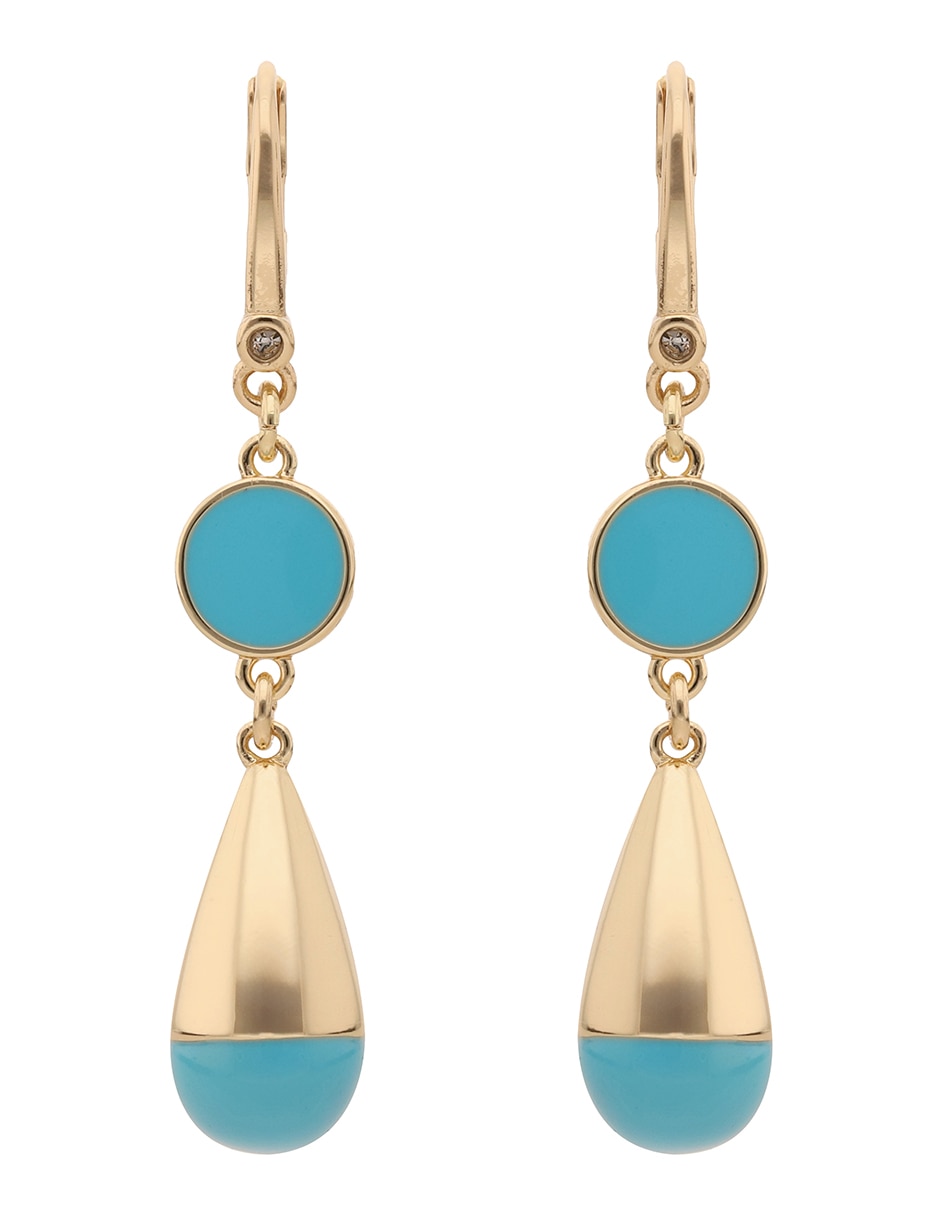 Aretes largos de gota Dkny Polly con acabado esmaltado